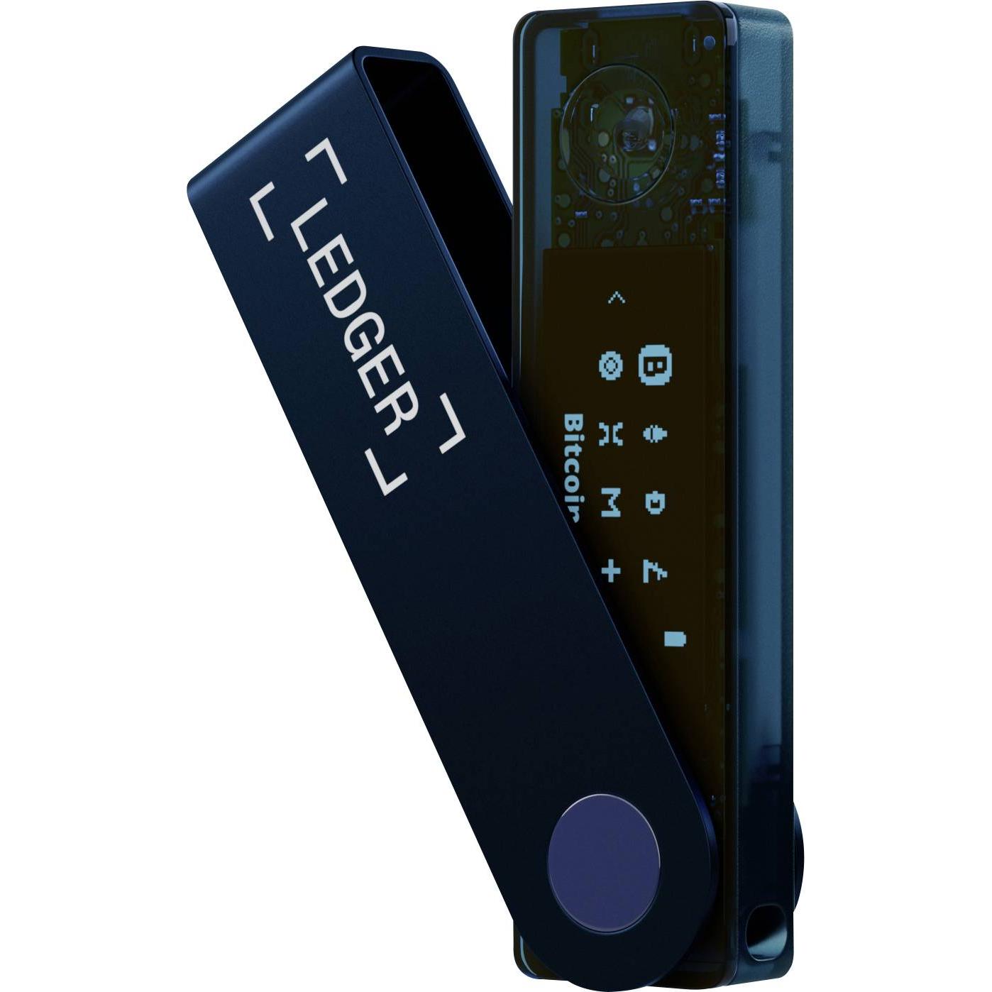 Ledger Nano X Hardwarová peněženka safírově modrá Bluetooth, USB-C ...