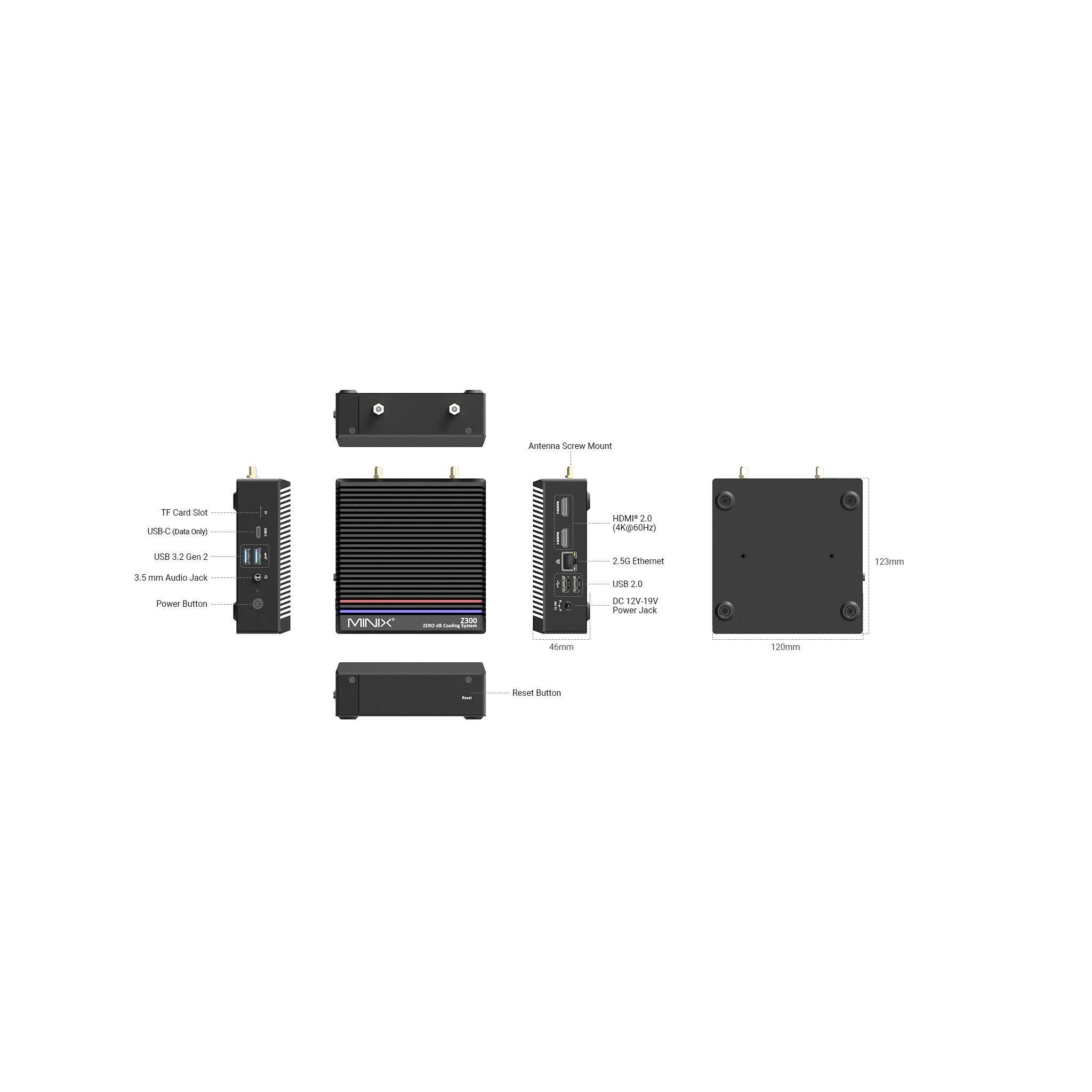 Minix mini PC (HTPC) NEO Z300 ZERO db Intel® Core™ i3 N300 16 GB RAM ...