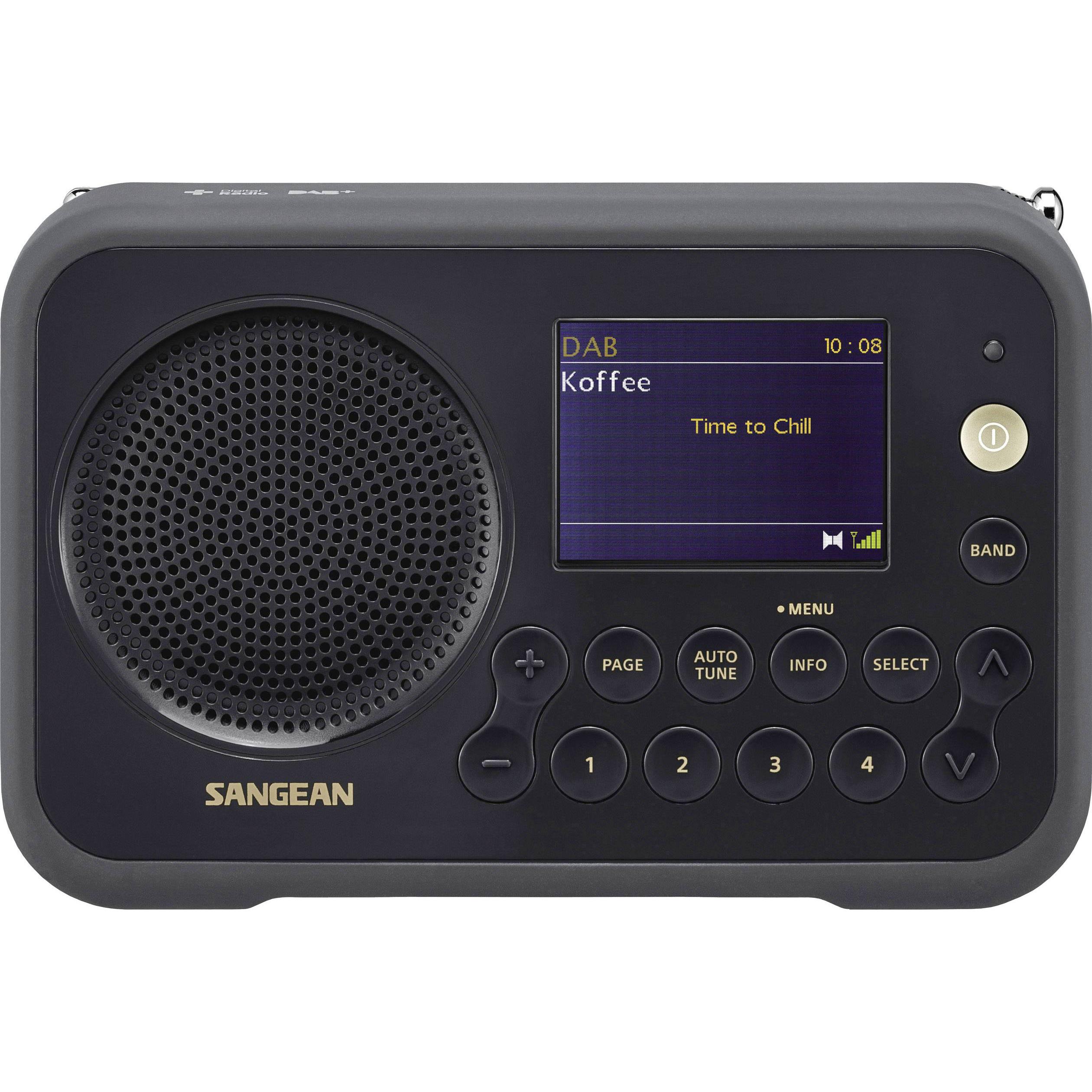 Sangean DPR-76 přenosné rádio DAB+, FM s akumulátorem černá : Půhy.cz