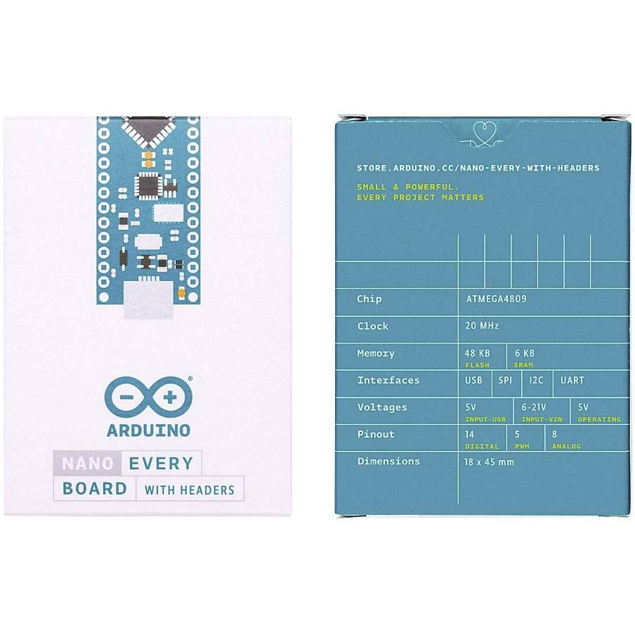Arduino ABX00033 deska Nano Every with headers Nano : Půhy.cz