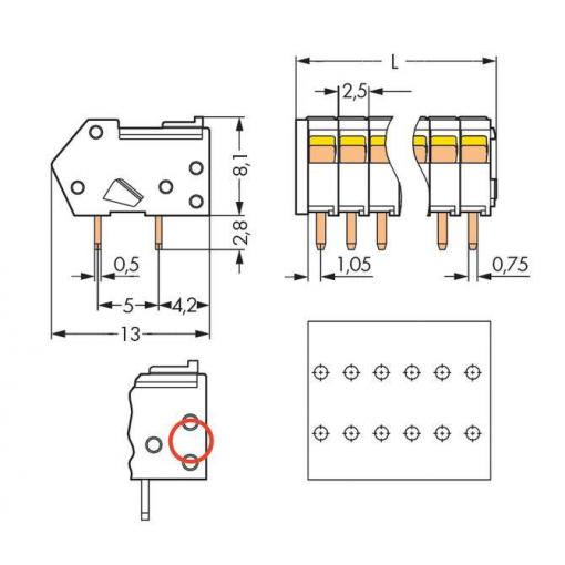 WAGO 218-102/000-604 pružinová svorkovnice 0.50 mm² Pólů 2 černá 1000 ...