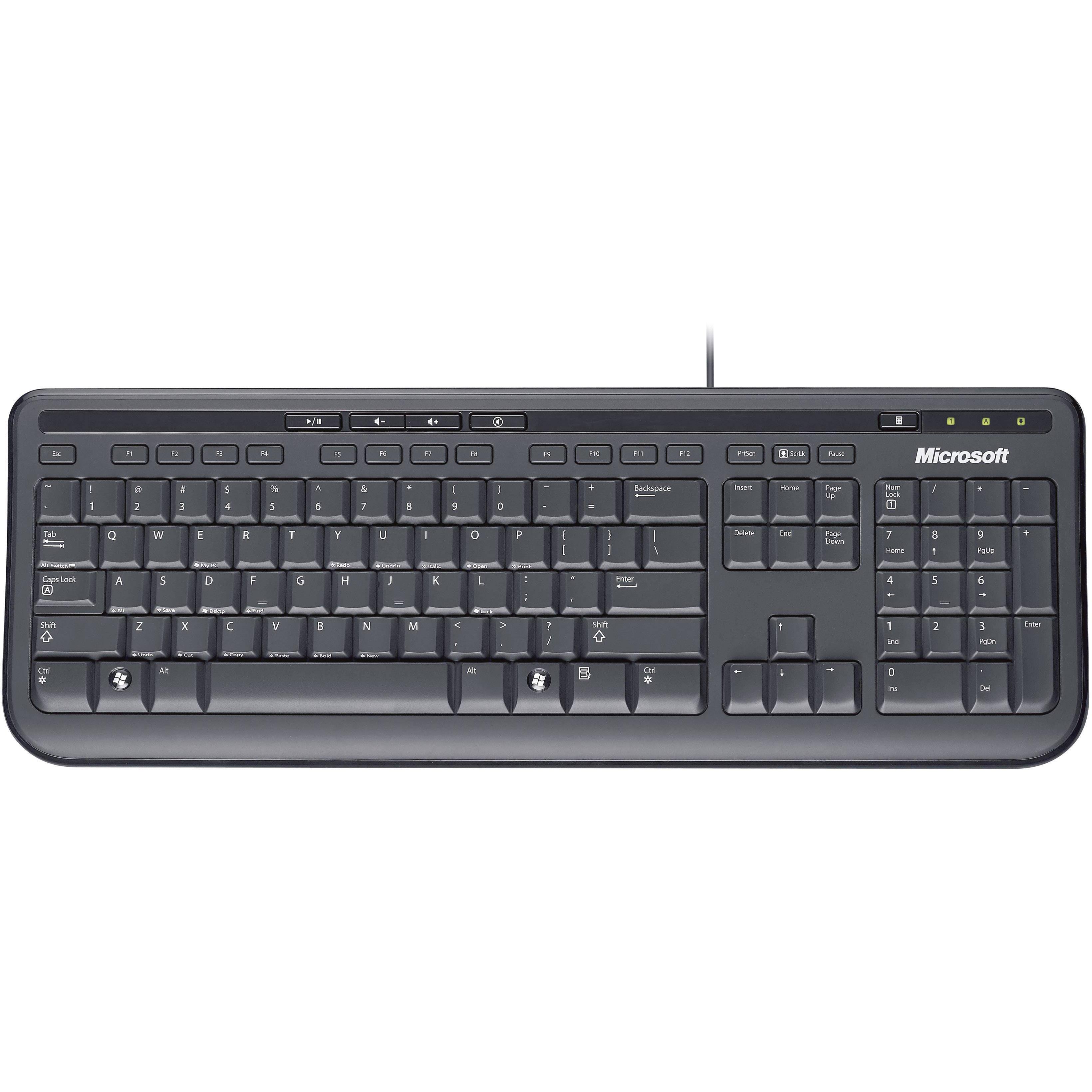Microsoft WIRED KEYBOARD 600 USB klávesnice německá, QWERTZ, Windows ...